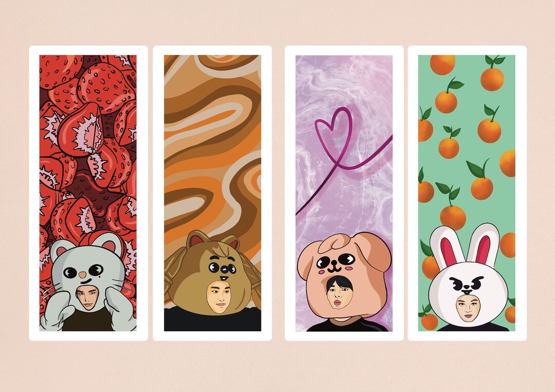 STRAY KIDS Stationery, Skz Bookmarks, Kpop Paper Stationery Book ...