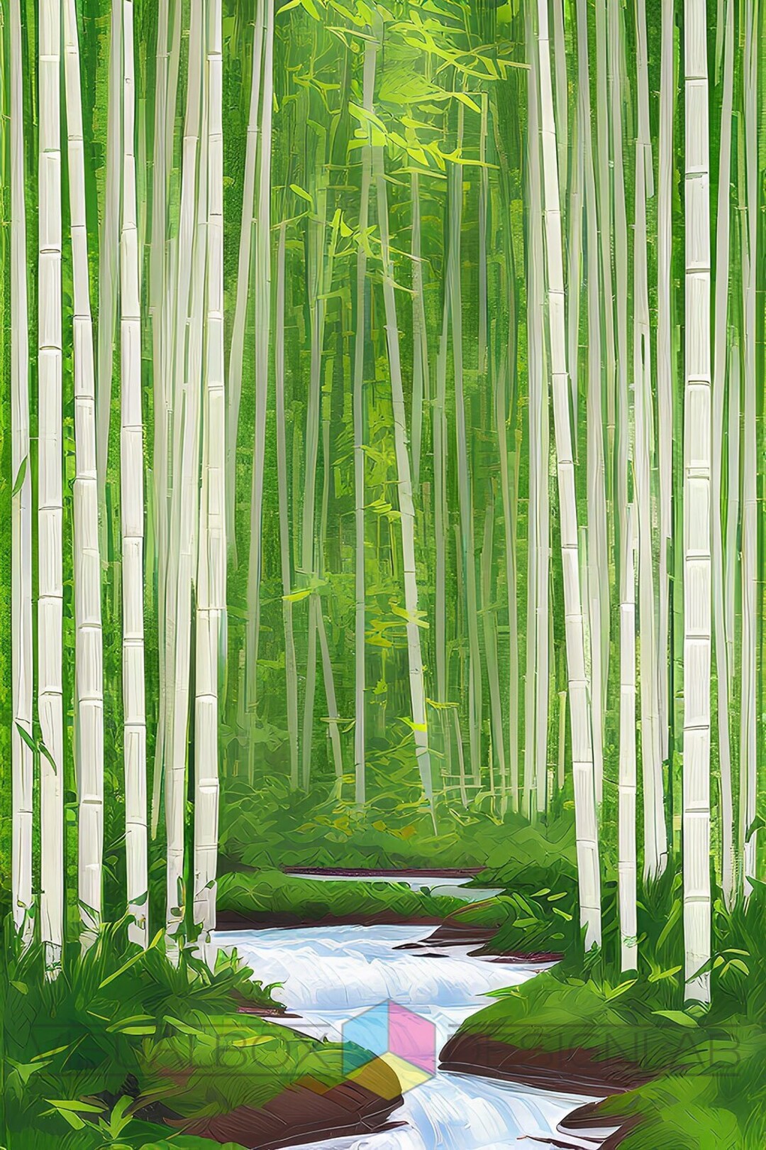 Bamboo Forest #1 Digital Art, Download, AI Generated, Great for Home ...