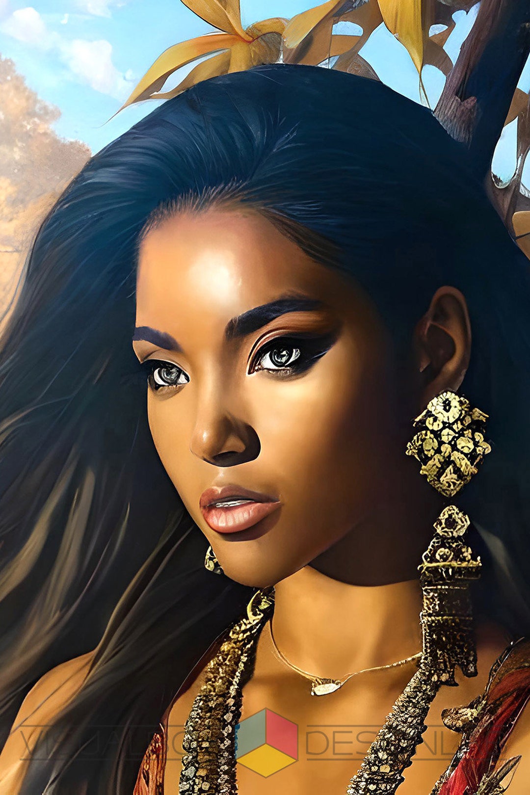 Asian Beauty Illustration 1 Digital Art Download Ai Generated Great