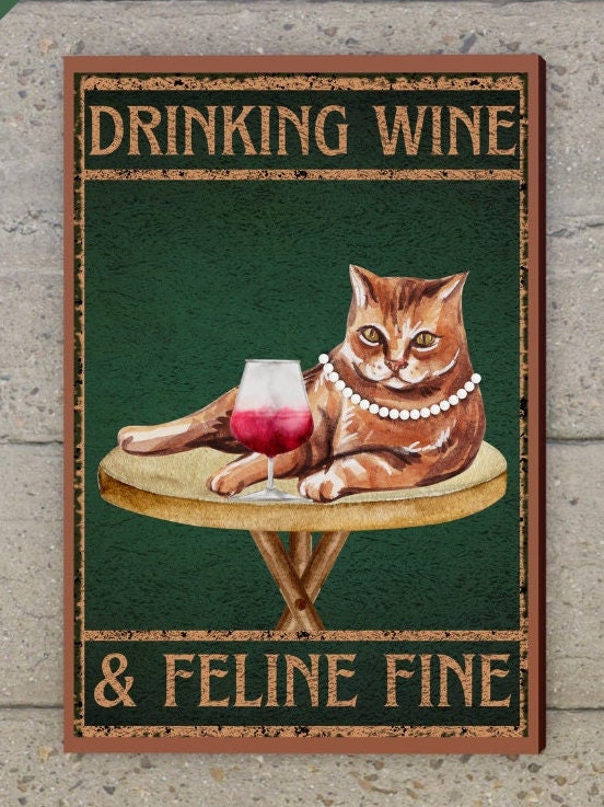 Vintage Cat Poster, Cat Wall Art, Funny Cat Poster - Etsy