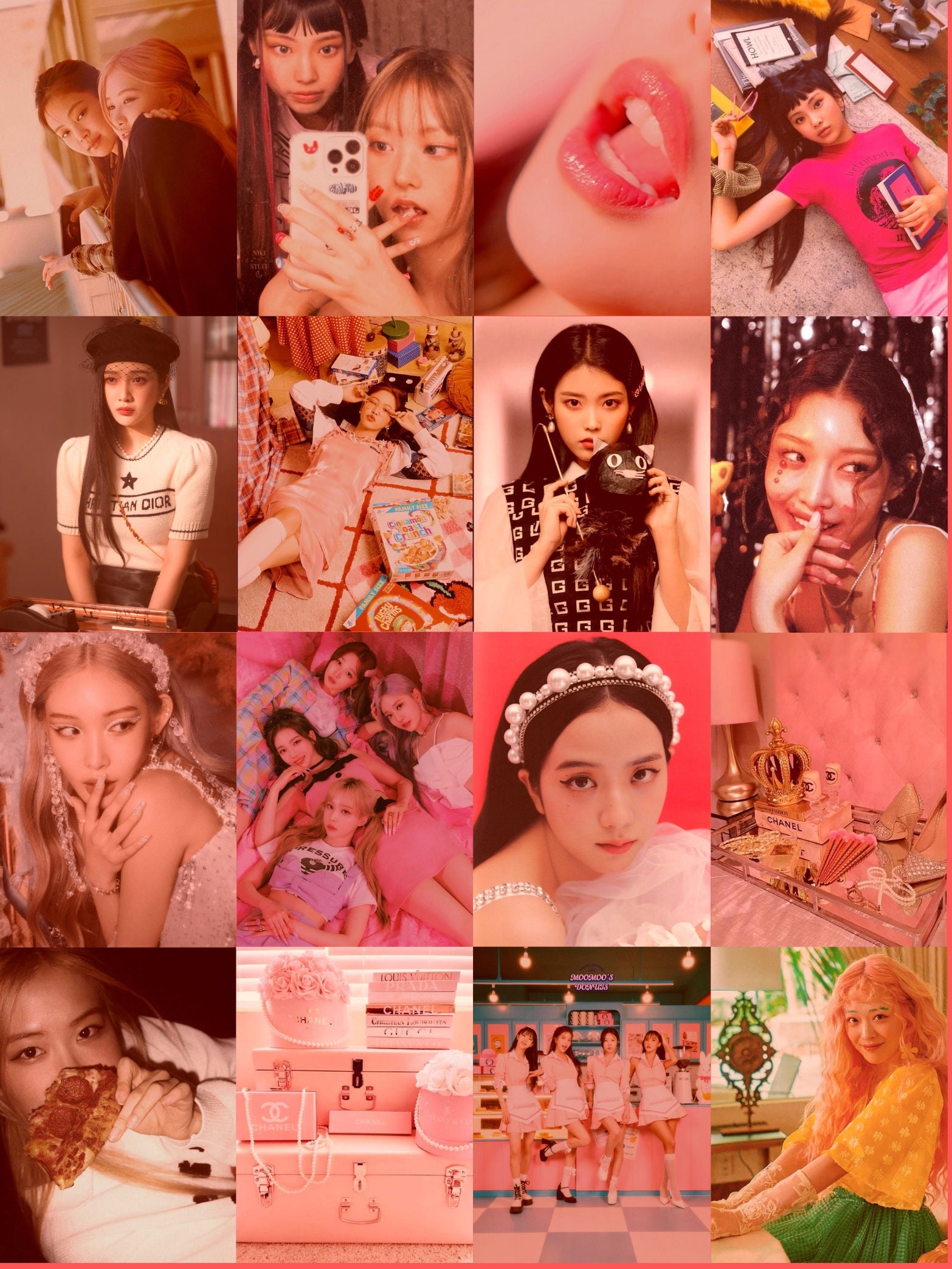 125 Pcs Pink Aesthetic Kpop Girls Collage Kit Kpop Girls - Etsy