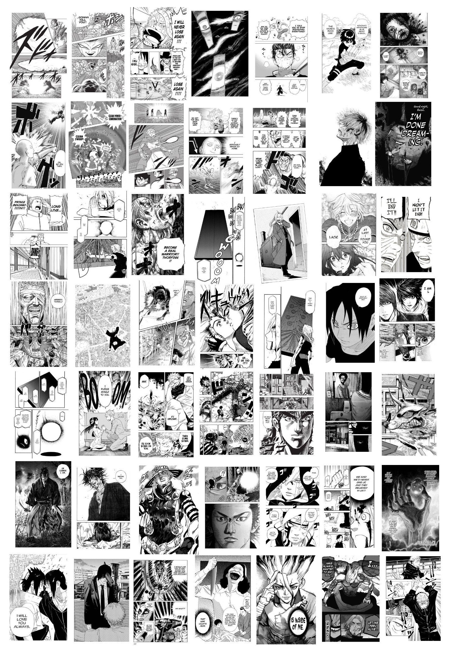 350 Pcs Manga Collage Kit Manga Poster Kit - Etsy