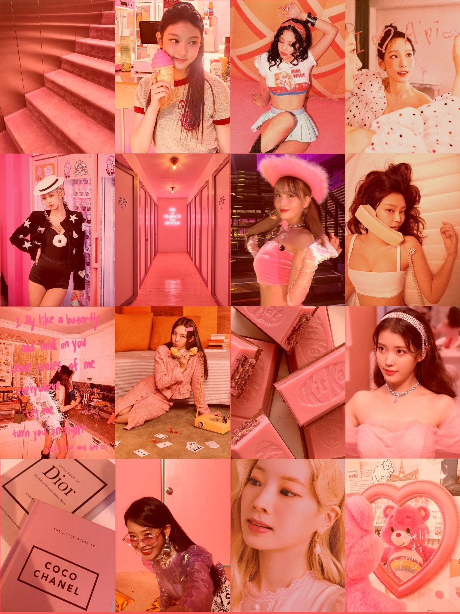 125 Pcs Pink Aesthetic Kpop Girls Collage Kit Kpop Girls - Etsy
