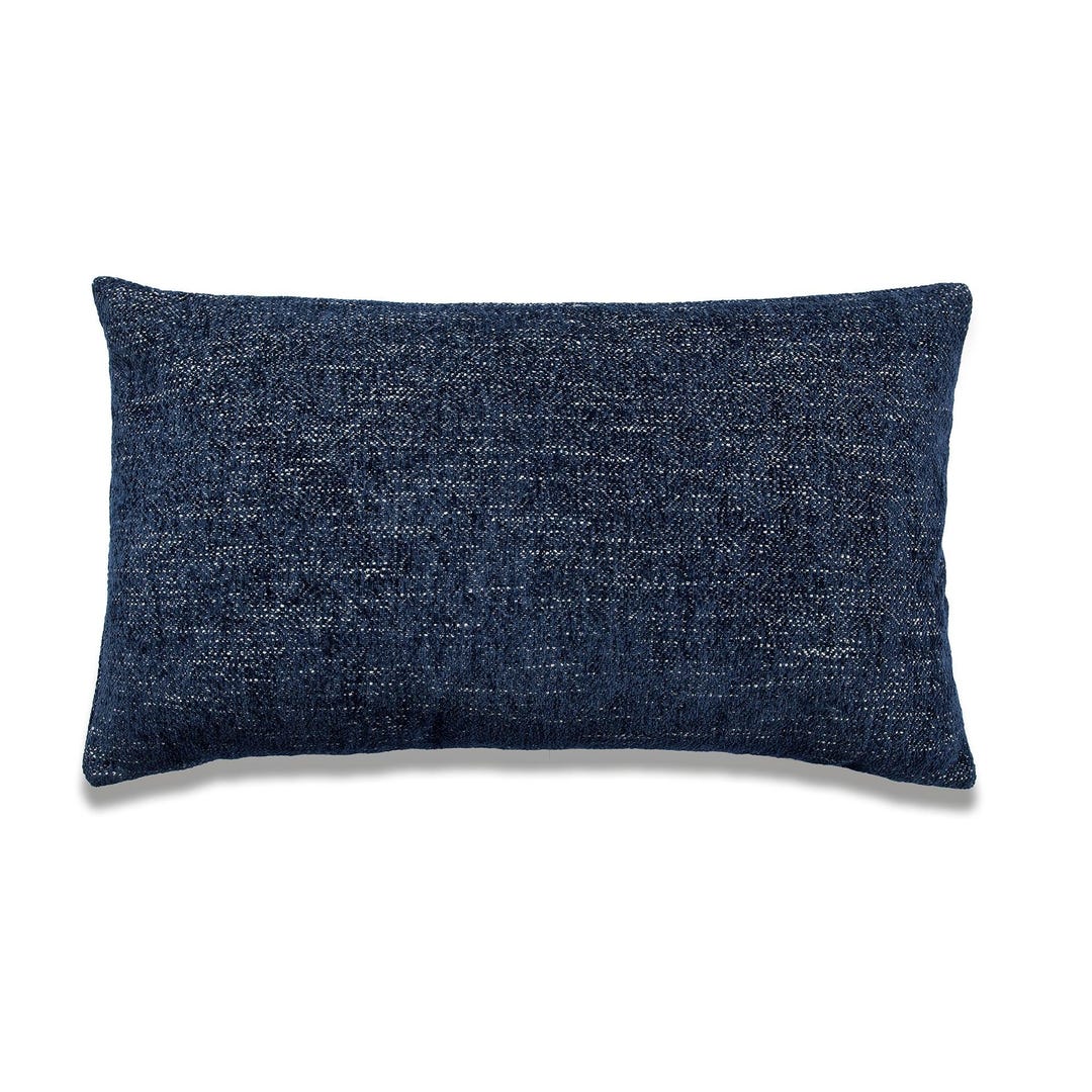 Navy Blue Rectangular With Feather Down Insert Pillow - Etsy