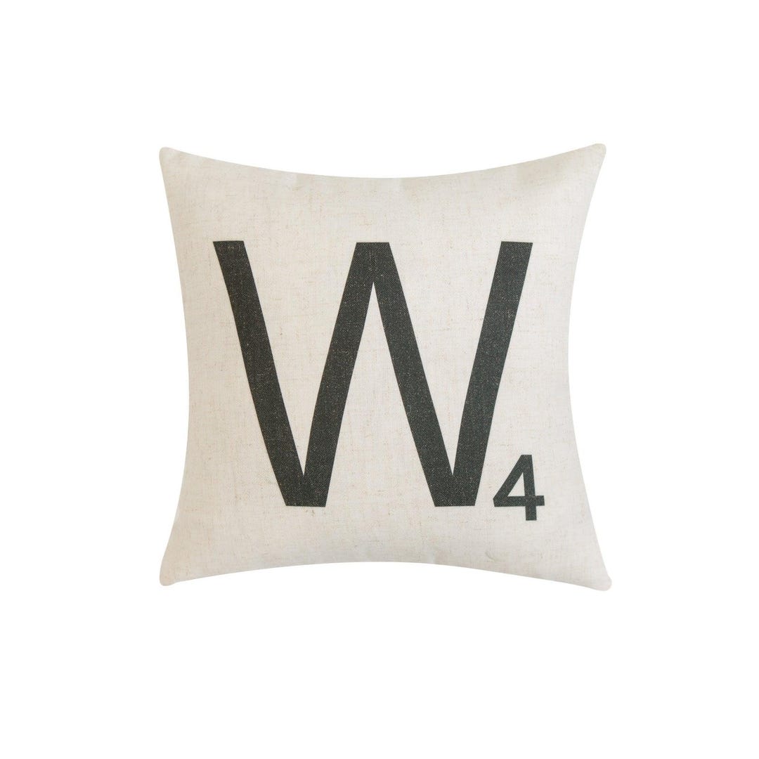 Letter-w4 With Feather Down Insert Pillow - Etsy