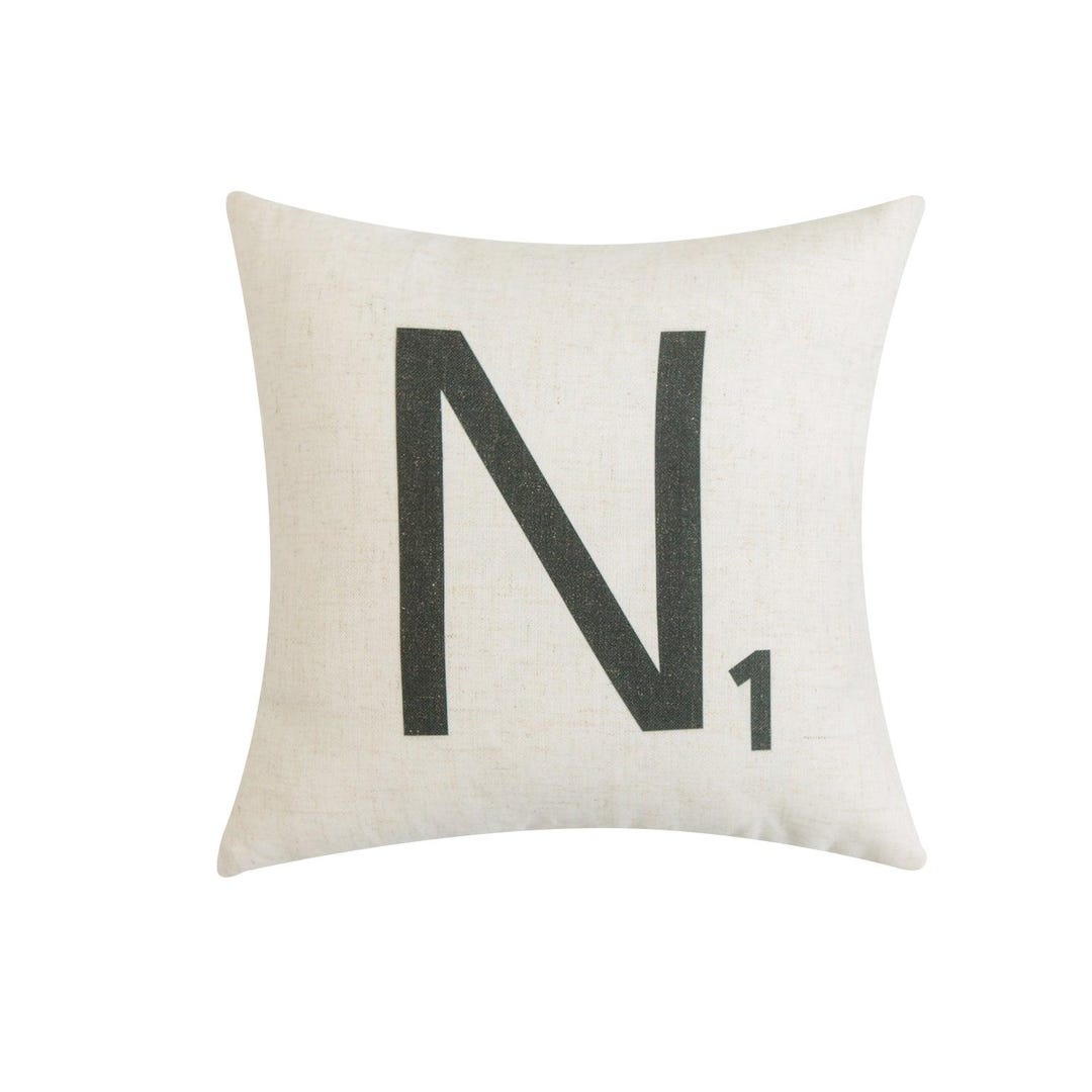 Letter-n1 With Feather Down Insert Pillow - Etsy