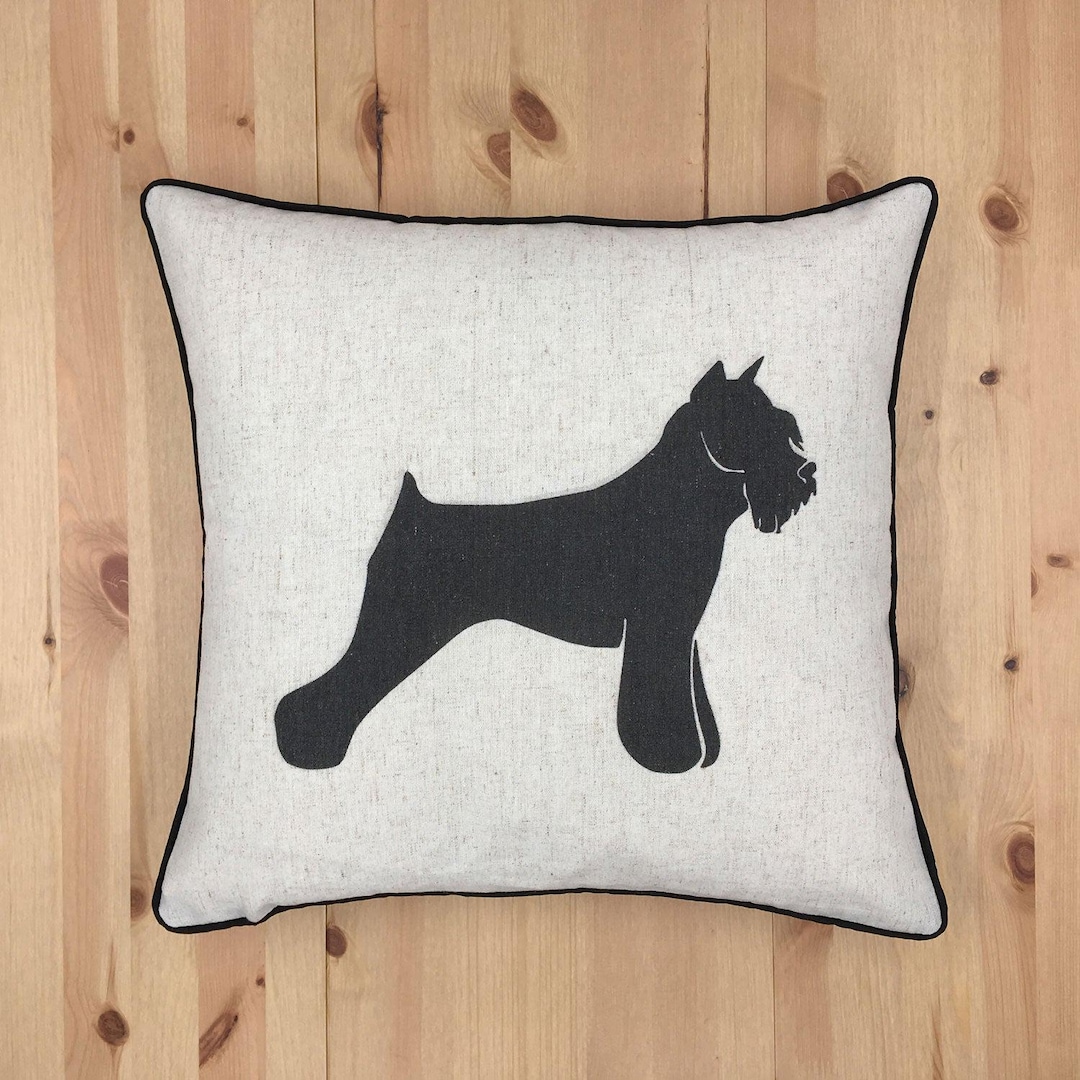 Schnauzer Dog With Feather Down Insert Pillow - Etsy