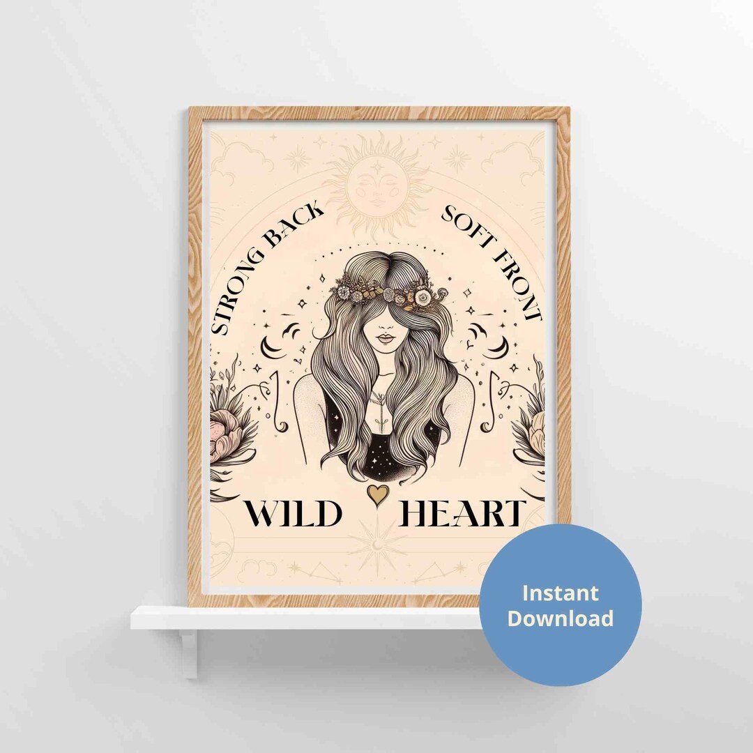 Digital Download Strong Back Soft Front Wild Heart, Brene Brown Quote ...
