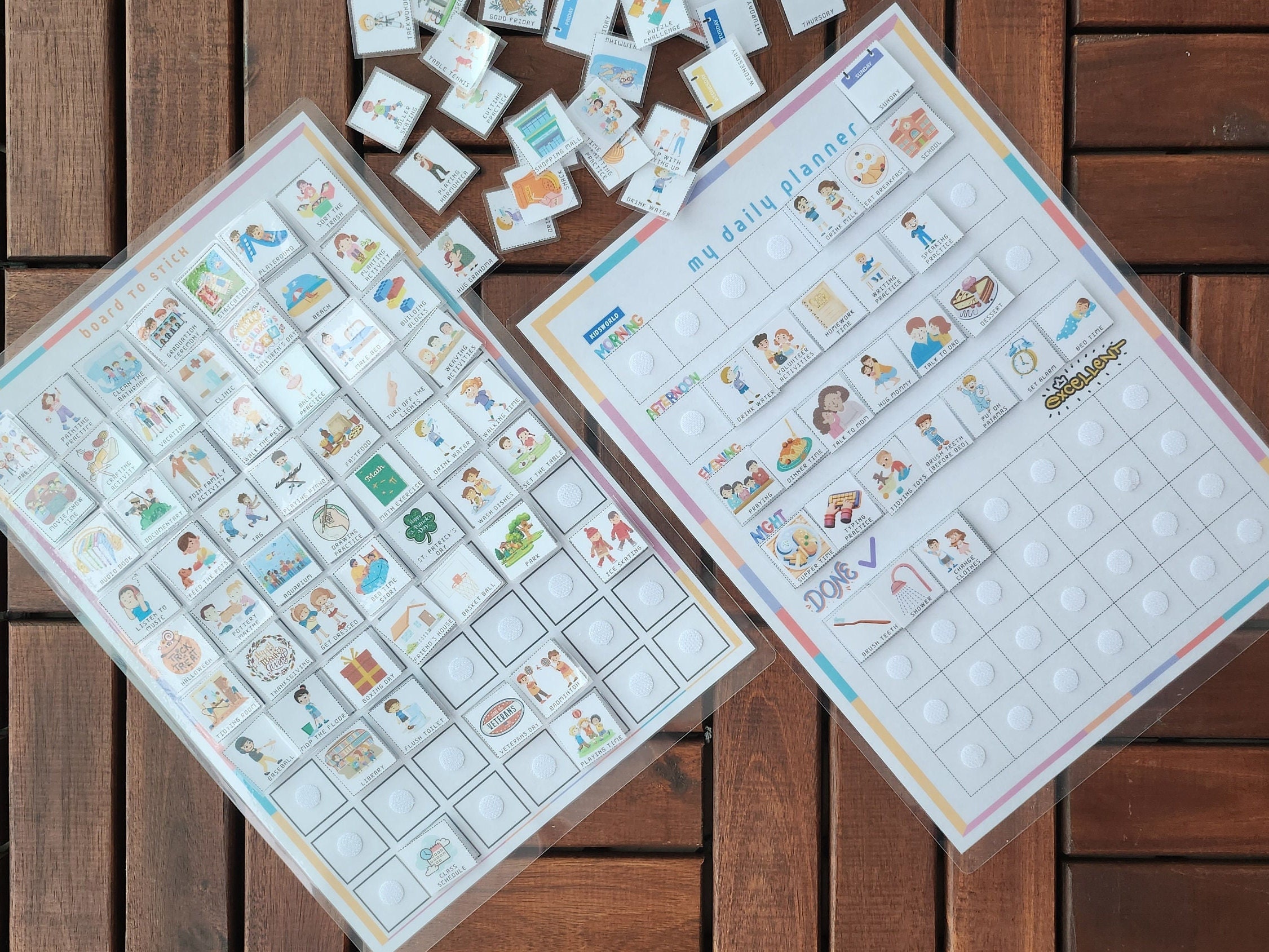 Kids Daily Planner, Daily Kids Calendar, Visual Schedule for Toddlers ...