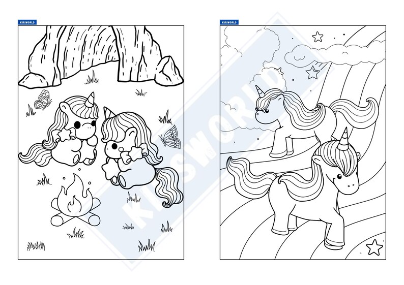 Unicorn Printable Coloring Pages for Kids 10 Coloring Pages Busy ...