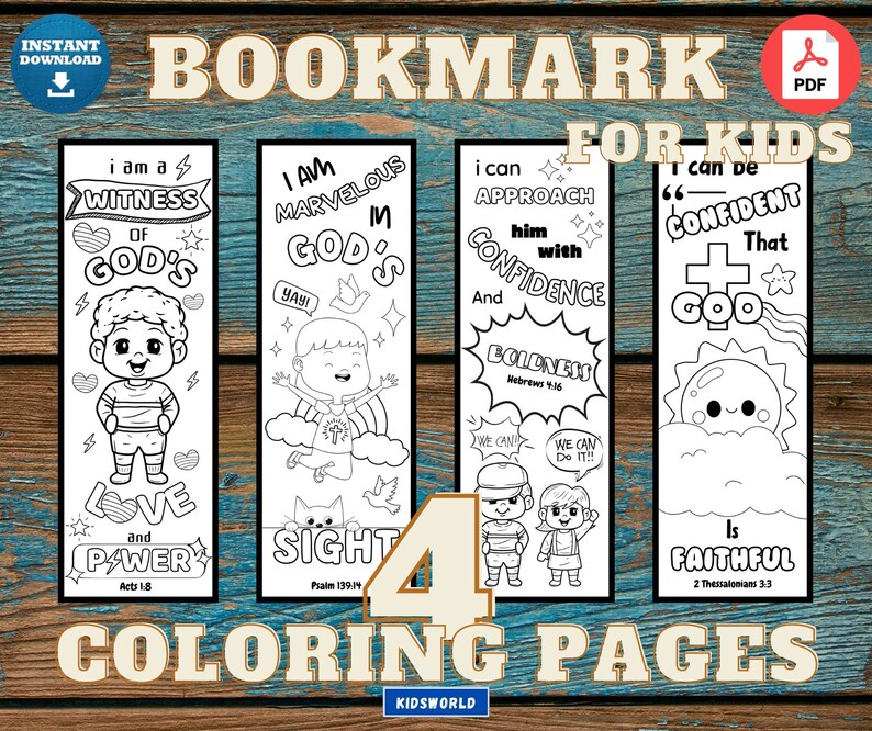 Kids Bible Verse IX Bookmarks Kids Coloring Bible Verse Bookmarks Kids ...