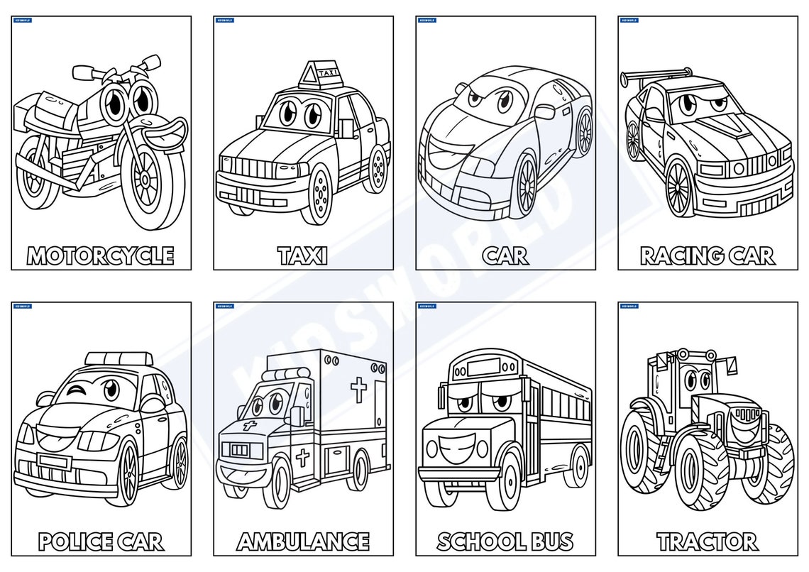 Vehicle Kids Coloring Pages for Kids Printable Coloring Pages for Kids ...