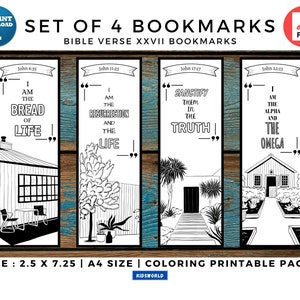 Bible Verse XXVII: Printable Coloring Bookmarks for All, 4 DIY ...