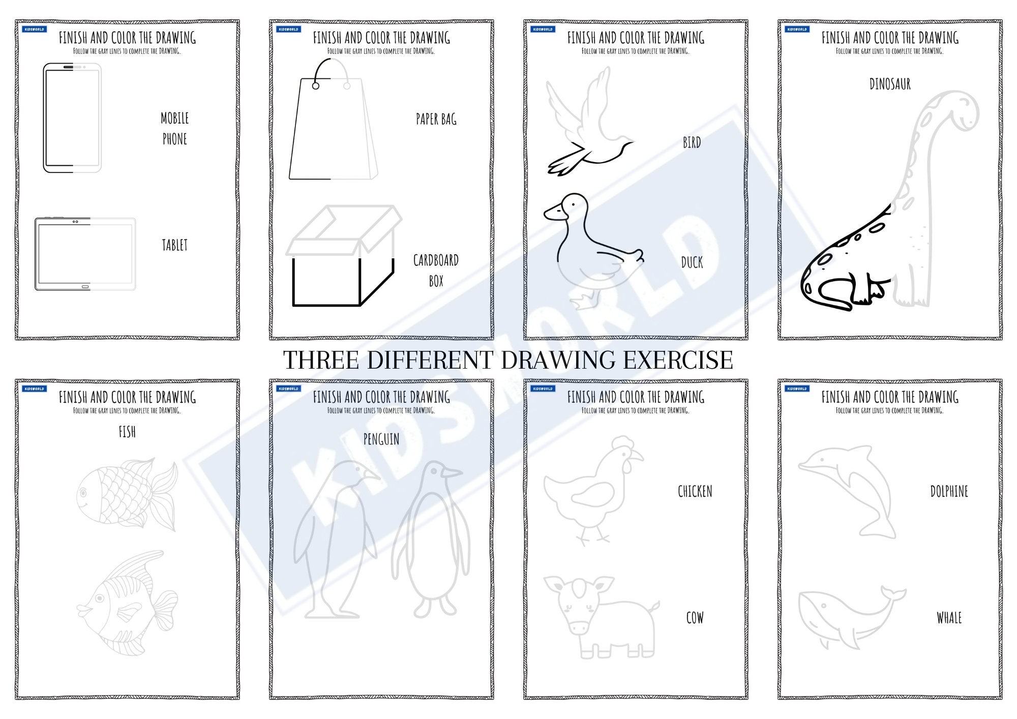 Finish the Drawing Printable Activities for Kids | Kids Busy Coloring ...