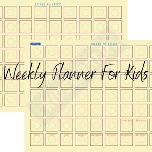 Weekly Planner for Kids, Kids Weekly Planner Printable Pages, Visual ...
