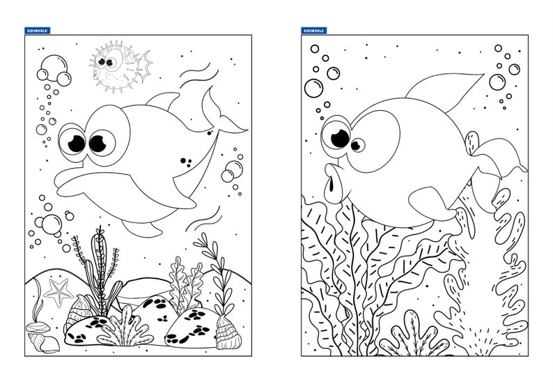 Under the Sea Printable Coloring Pages for Kids | 10 Coloring Pages ...