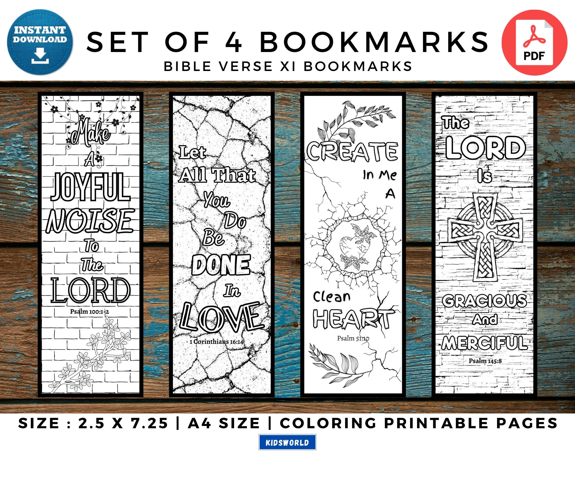 Bible Verse XI Color Your Faith: Printable Bible Verse Bookmarks ...