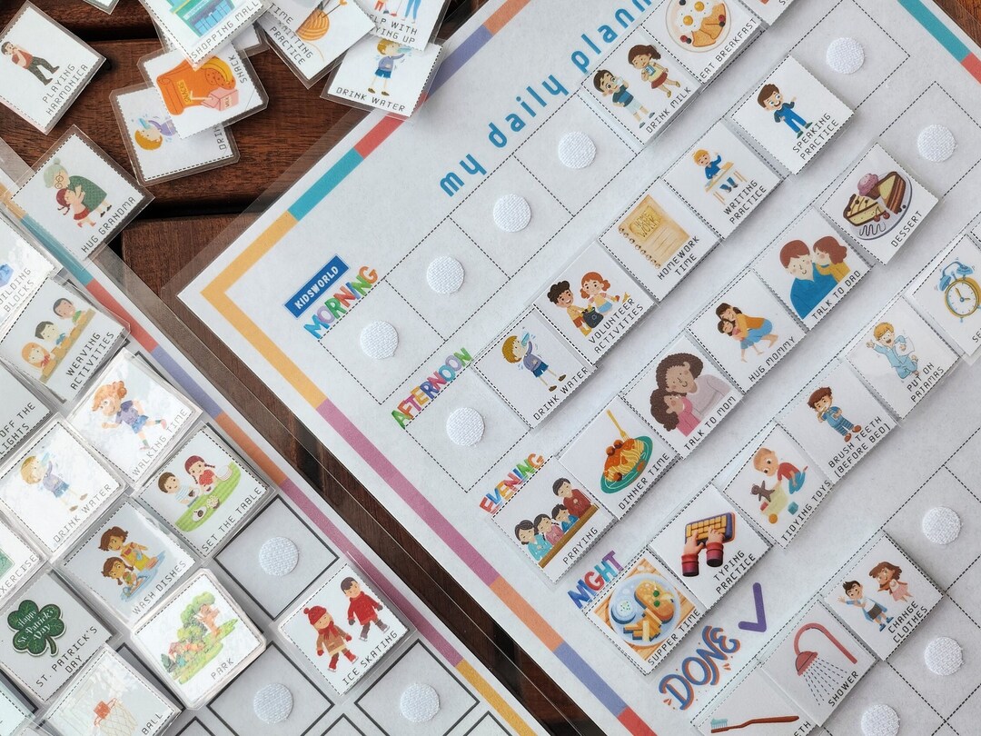 Kids Daily Planner, Daily Kids Calendar, Visual Schedule for Toddlers ...