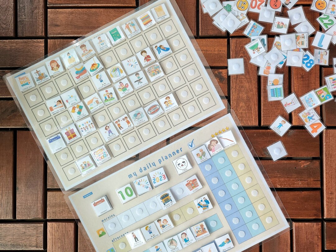 Daily Planner, Daily Kids Calendar, Visual Schedule for Toddlers and ...