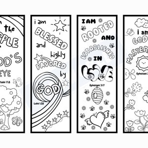 Kids Bundle 12 Printable Coloring Bible Bookmarks for Kids. Instant ...
