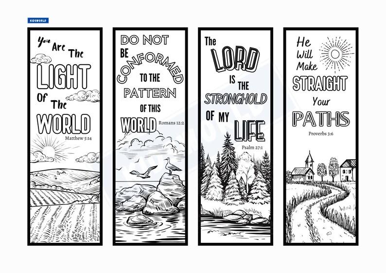 Bible Verse XII Color Your Faith: Printable Bible Verse Bookmarks ...