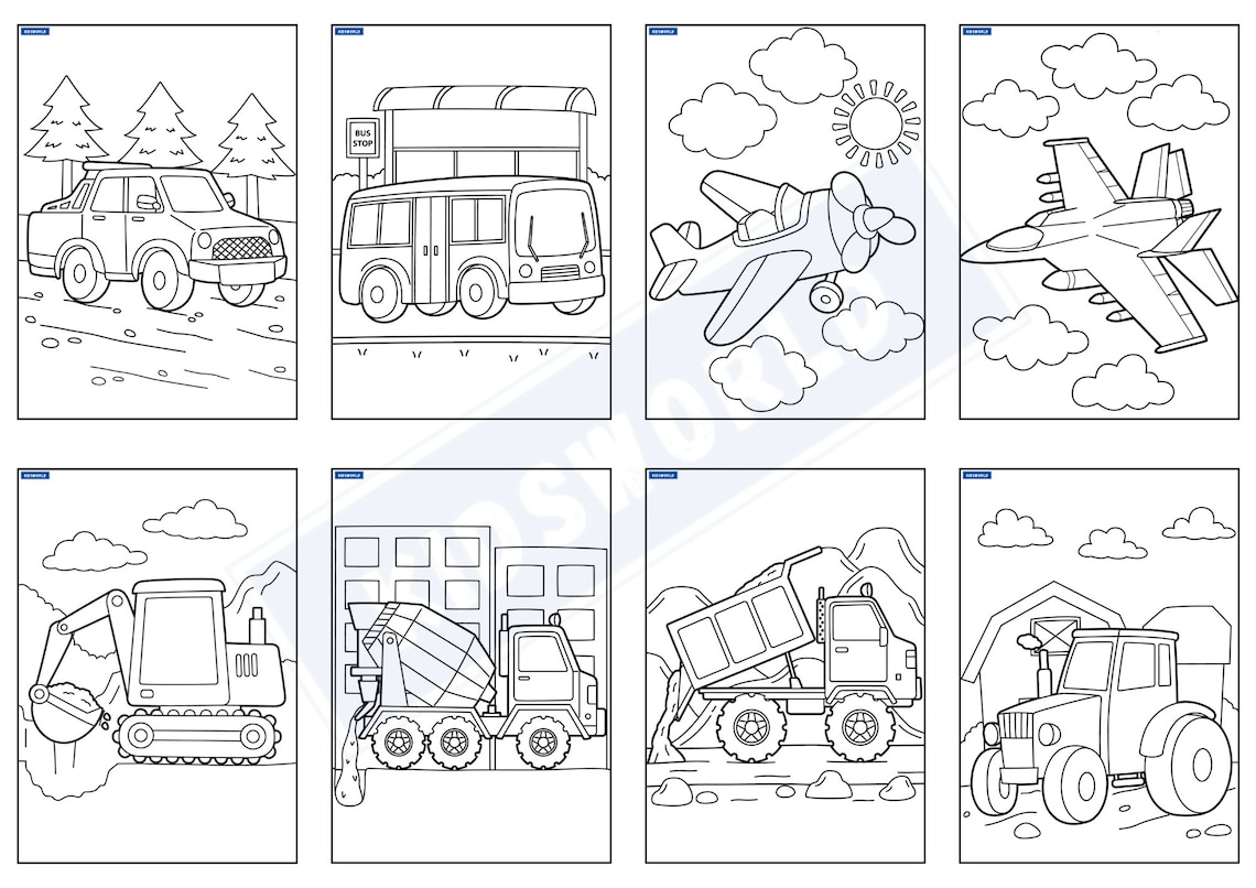Vehicle Kids Coloring Pages, Fun Coloring Pages for Kids, Coloring ...