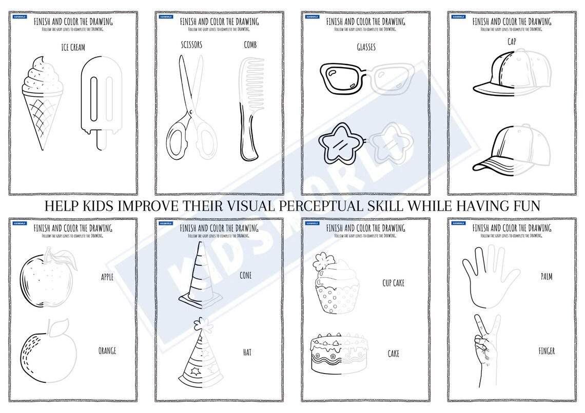 Finish the Drawing Printable Activities for Kids | Kids Busy Coloring ...