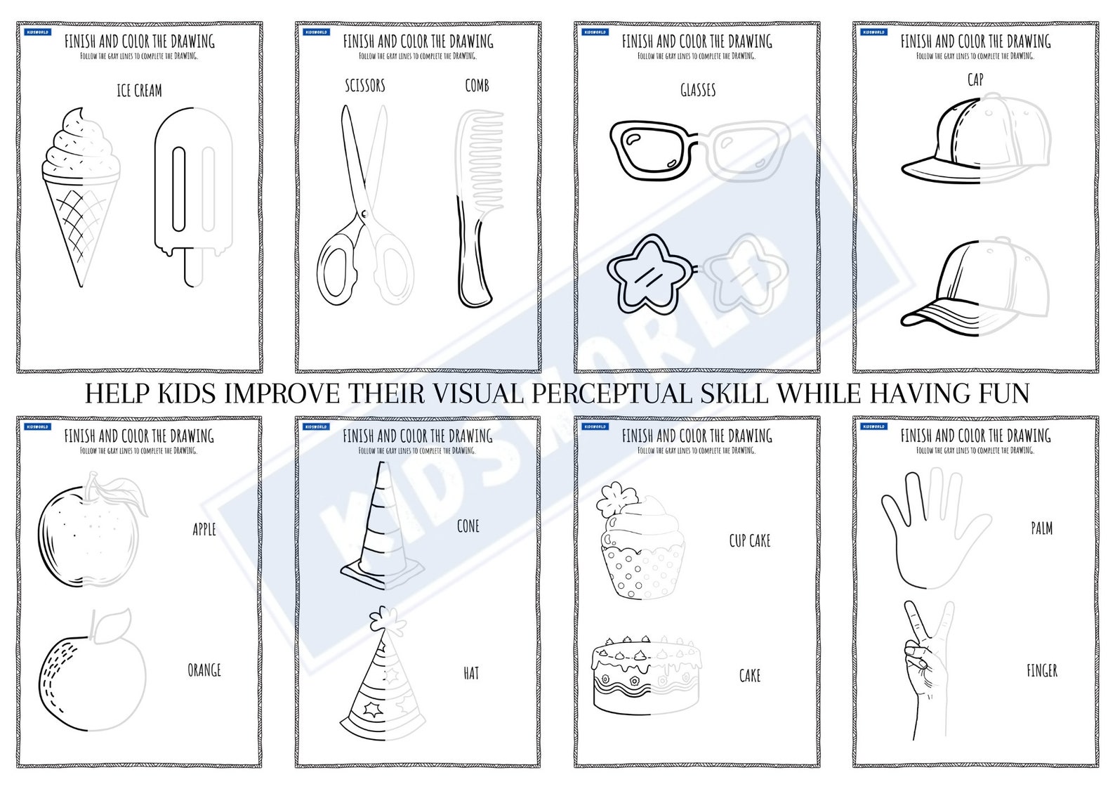Finish the Drawing Printable Activities for Kids | Kids Busy Coloring ...