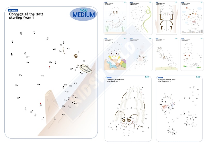 Connect the Dots Printable Pages for ALL 26 Pages, Dot to Dot Puzzle ...