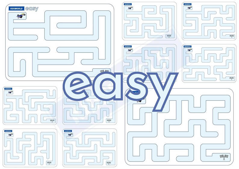 Printable MAZE Challenge Pages for Kids| 52 Pages| Stage 1-3 | Children ...