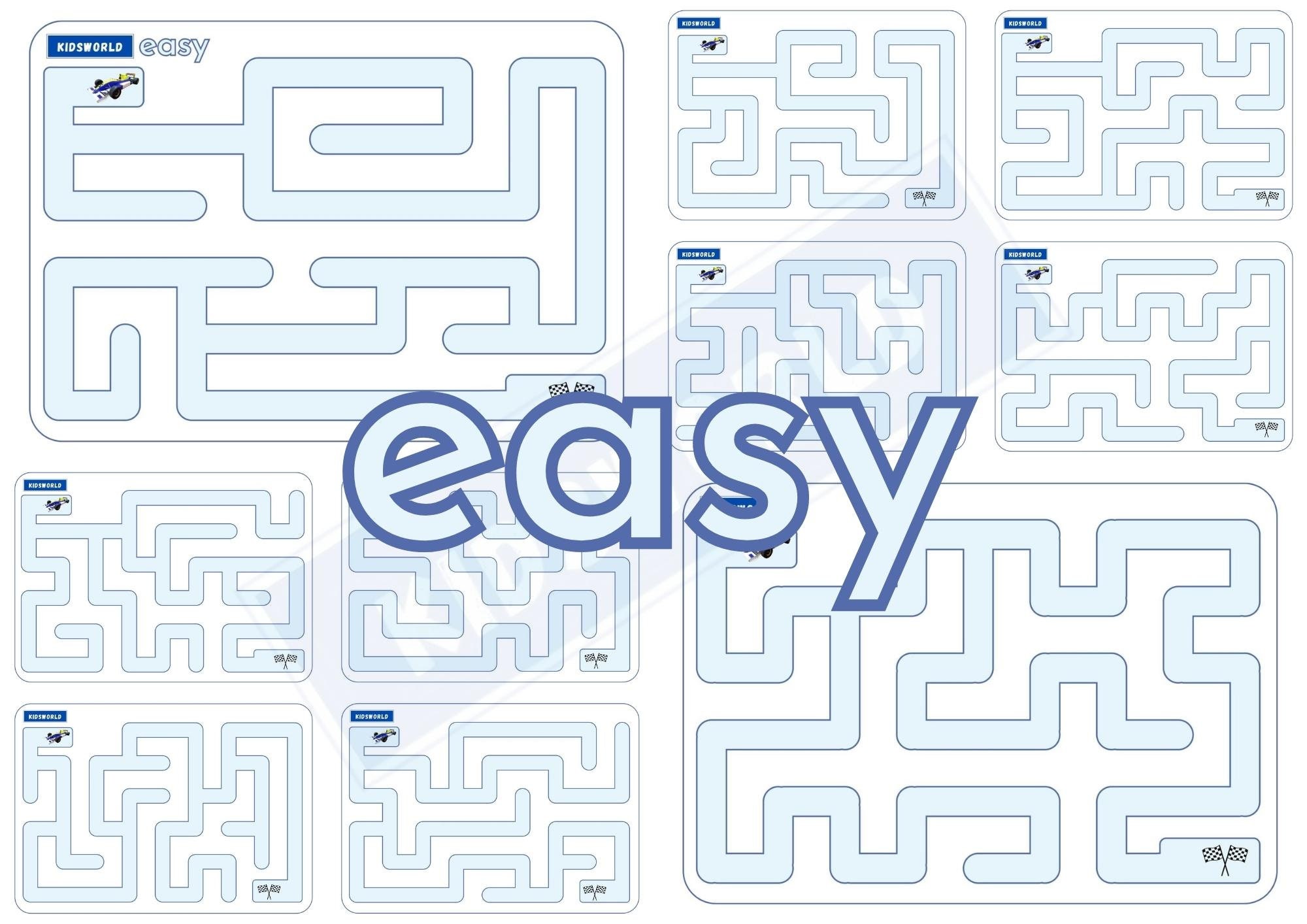 Printable MAZE Challenge Pages for Kids| 52 Pages| Stage 1-3 | Children ...