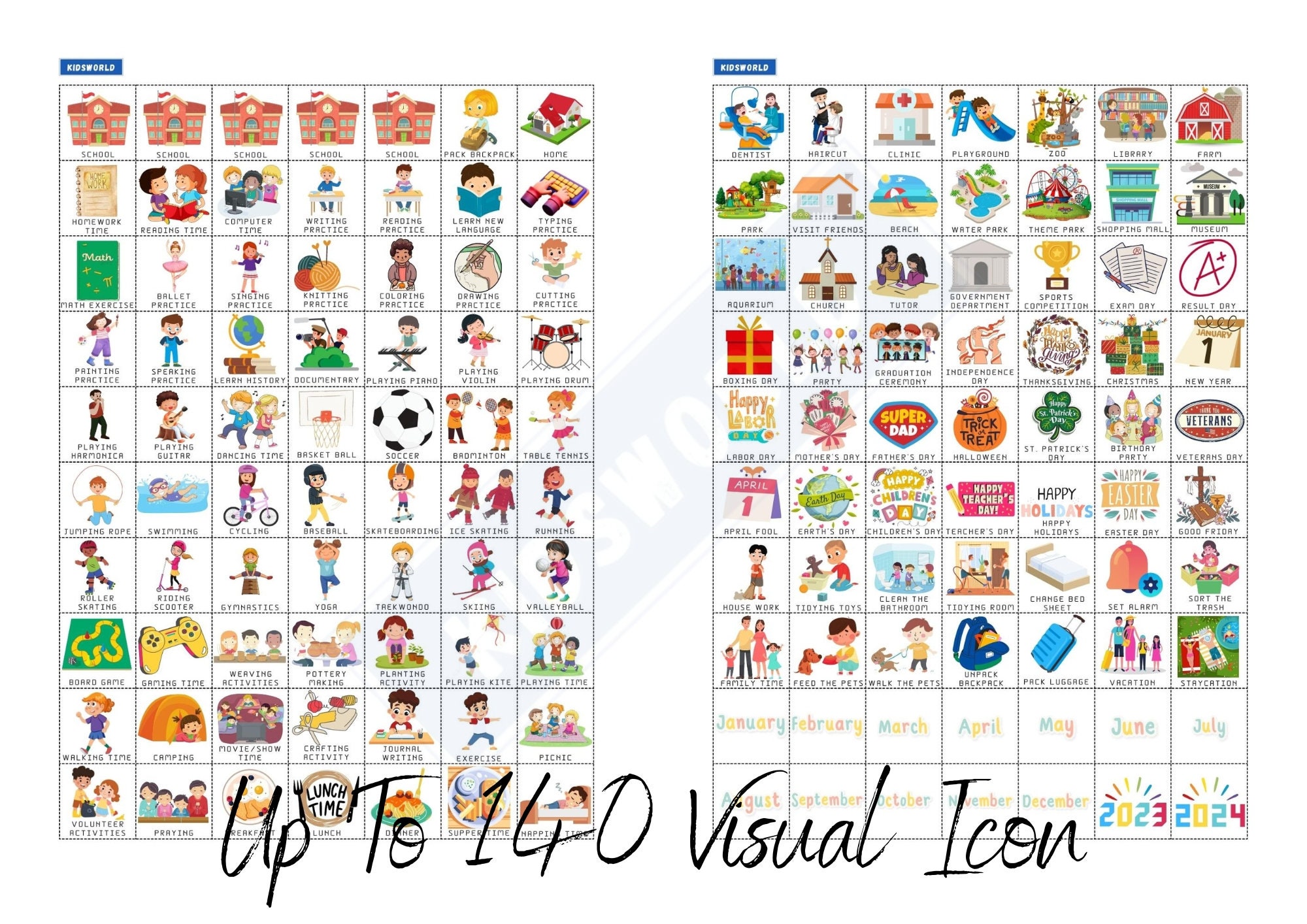 Weekly Planner for Kids, Kids Weekly Planner Printable Pages, Visual ...