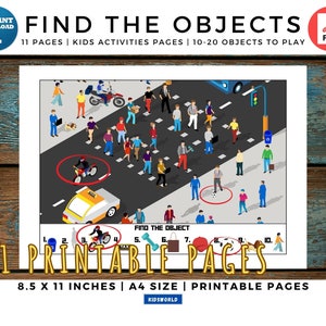 Find the Objects Activities Printable Pages | Activities Pages for All ...
