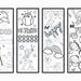 Bundle 12 Pages of Printable Coloring Bookmarks for Kids. Instant ...