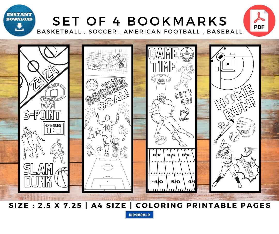 Printable Coloring Bookmarks for All Age. Instant Digital - Etsy
