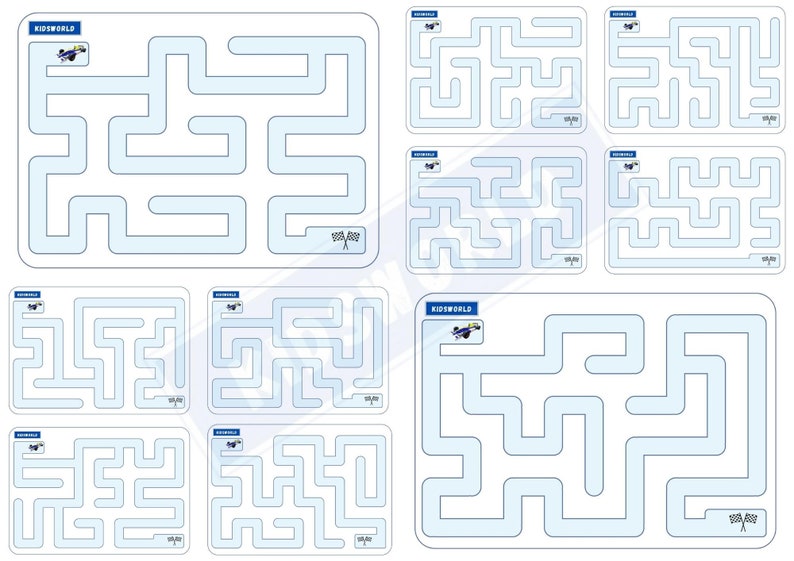 Printable MAZE Challenge Pages for Kids| 52 Pages| Stage 1-3 | Children ...