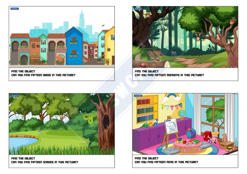 Find the Objects IV Activities Printable Pages| Kids Activities Pages ...