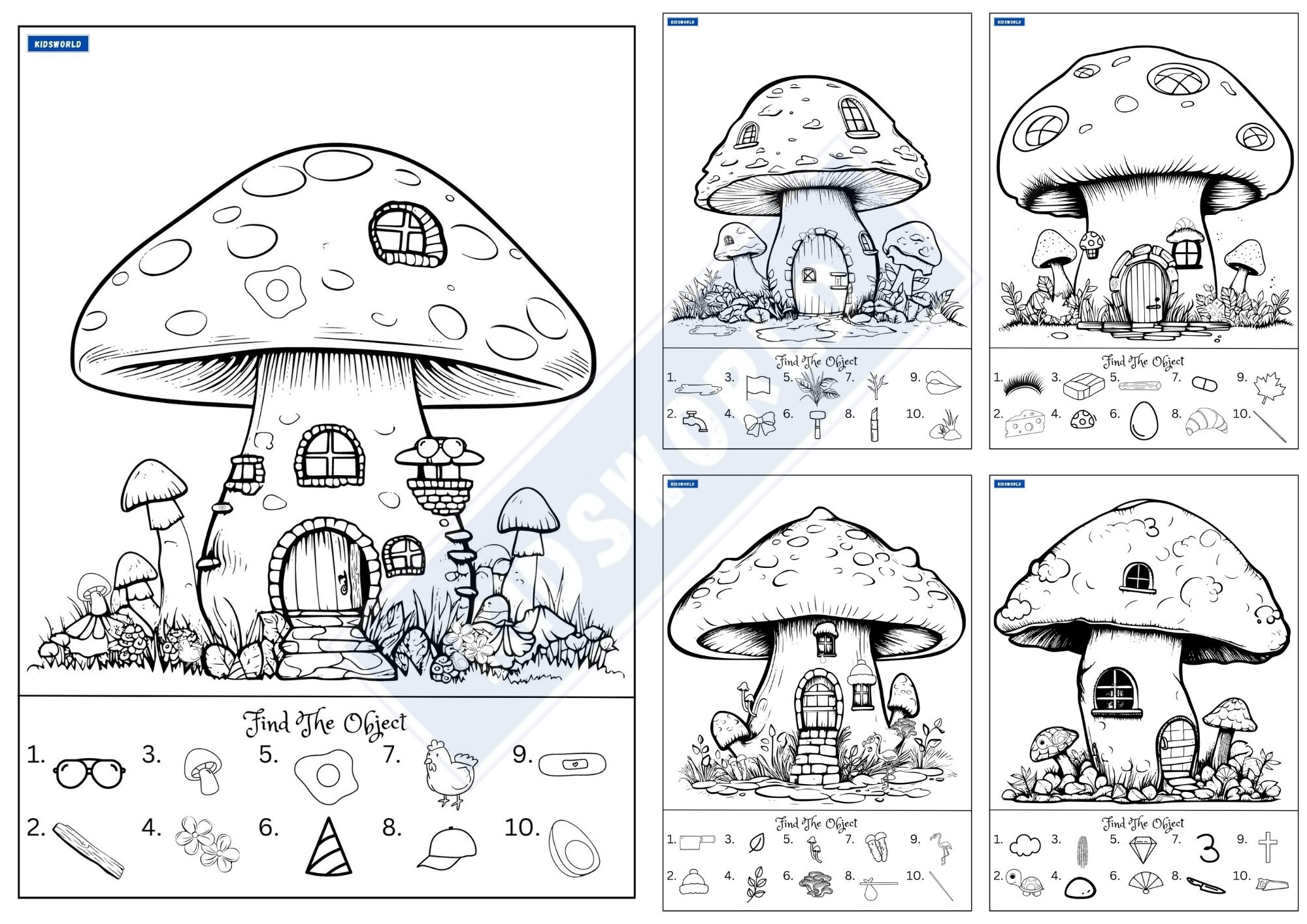 Find the Objects II Activities Printable Pages| Kids Activities Pages ...