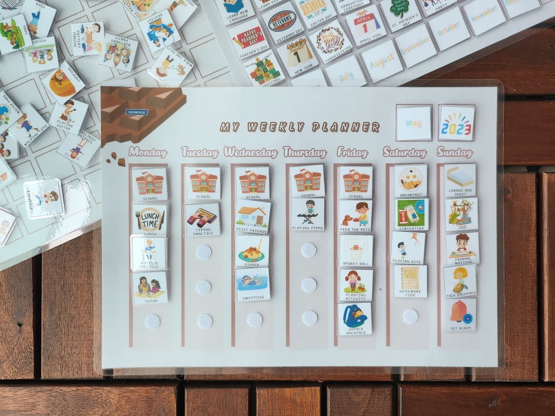 Weekly Planner for Kids, Kids Weekly Planner Printable Pages, Visual ...