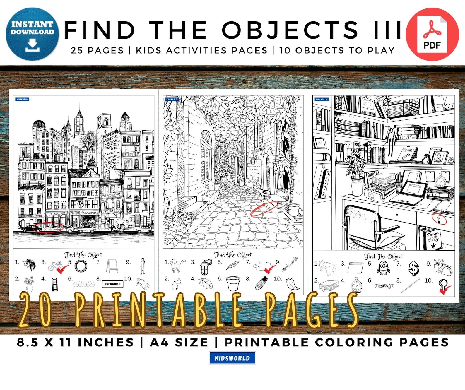 Find the Objects III Activities Printable Pages| Kids Activities Pages ...
