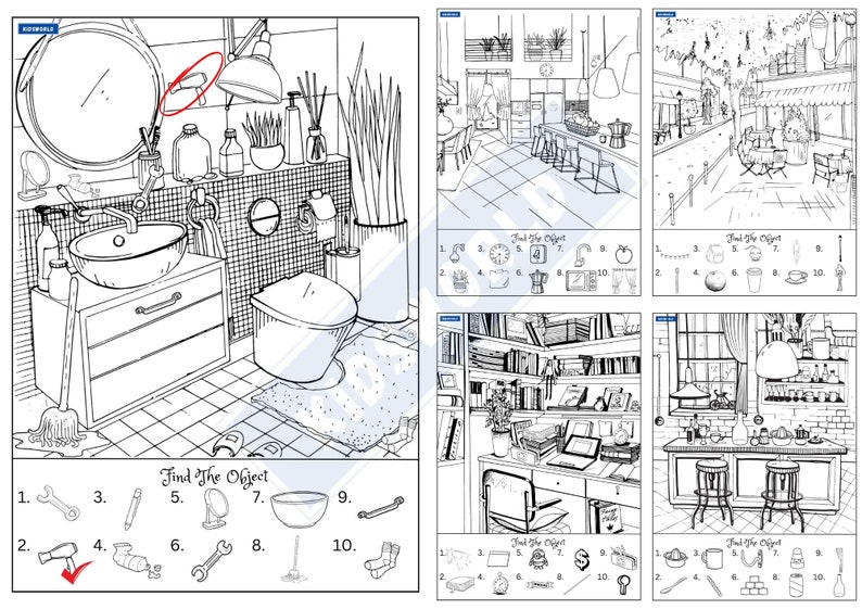 Find the Objects III Activities Printable Pages| Kids Activities Pages ...