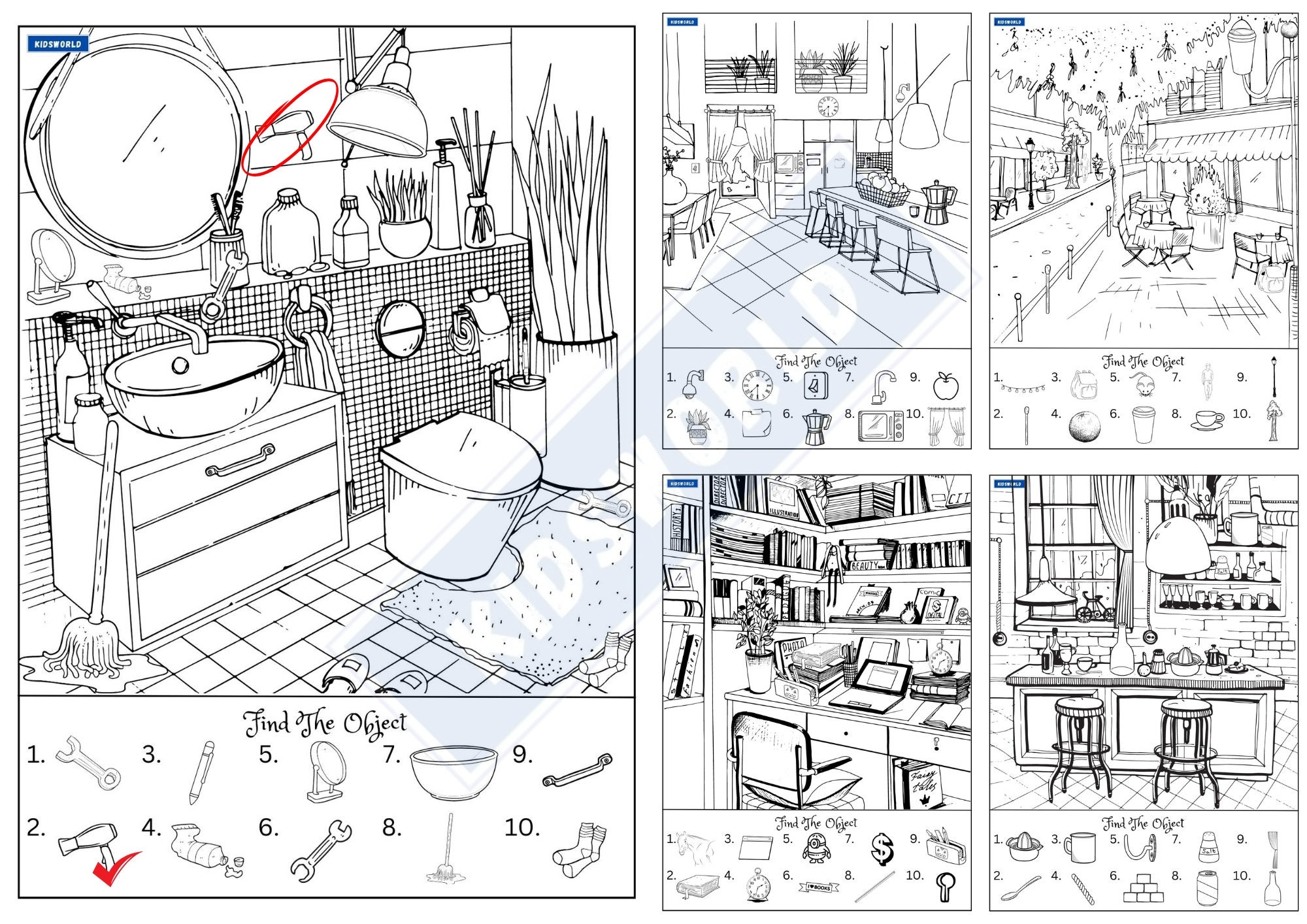 Find the Objects III Activities Printable Pages| Kids Activities Pages ...