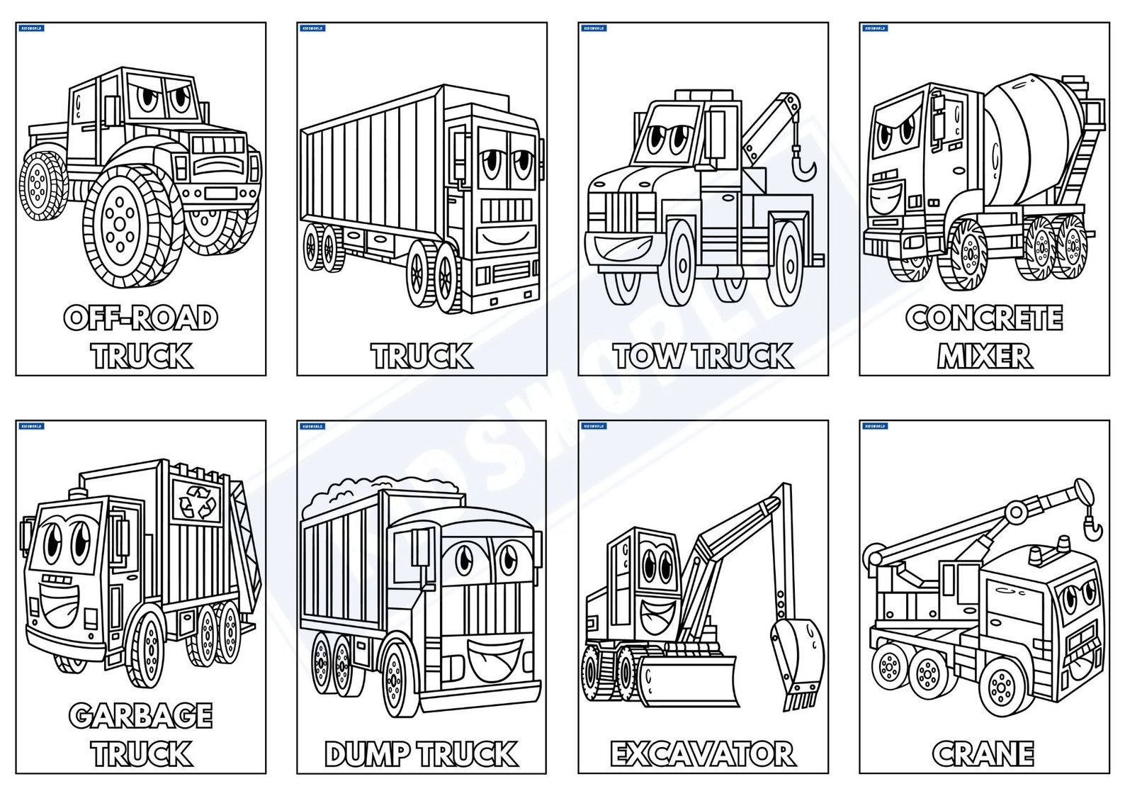 Vehicle Kids Coloring Pages for Kids Printable Coloring Pages for Kids ...