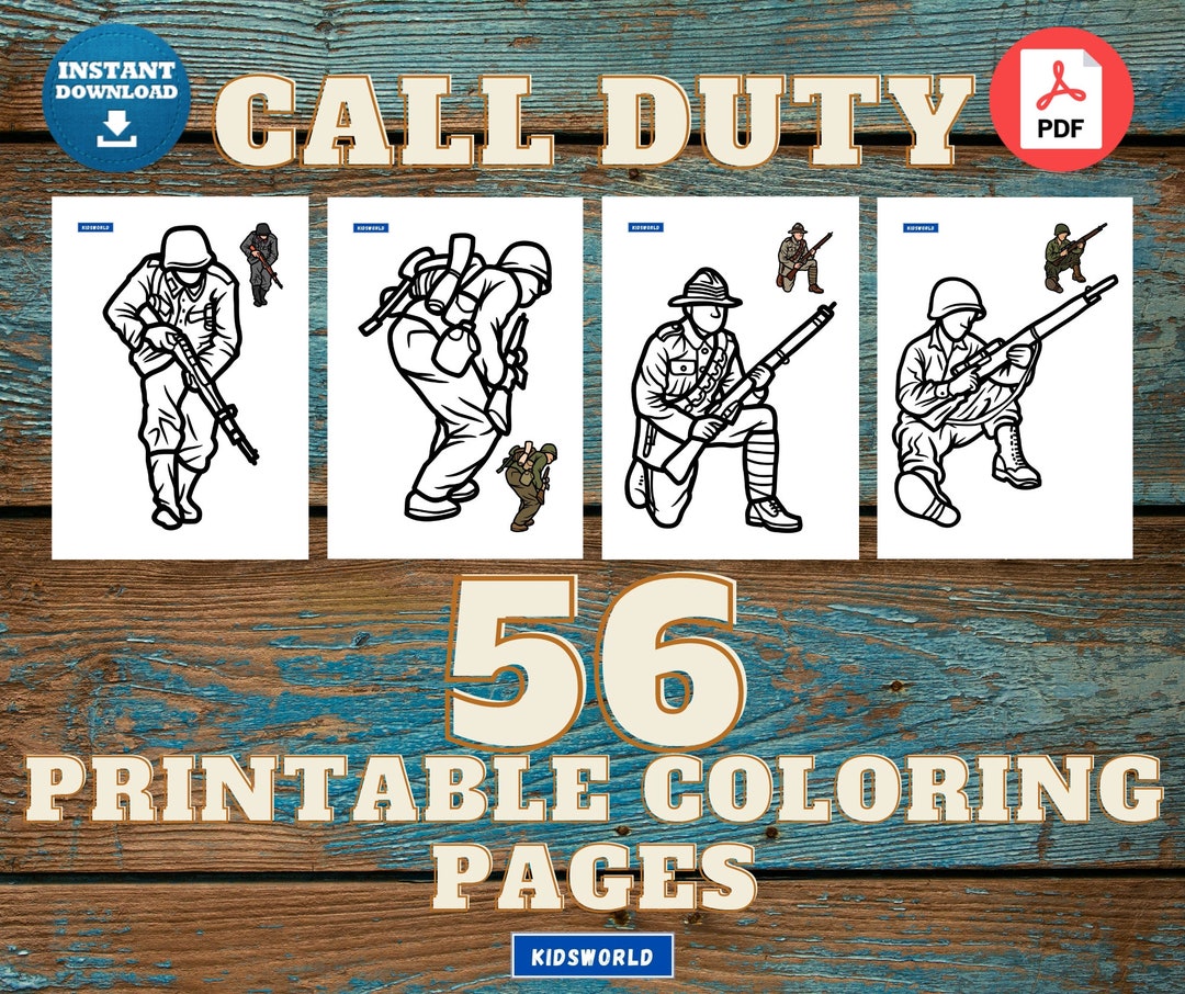 56 Printable Call Duty Coloring Pages (PDF) - Etsy
