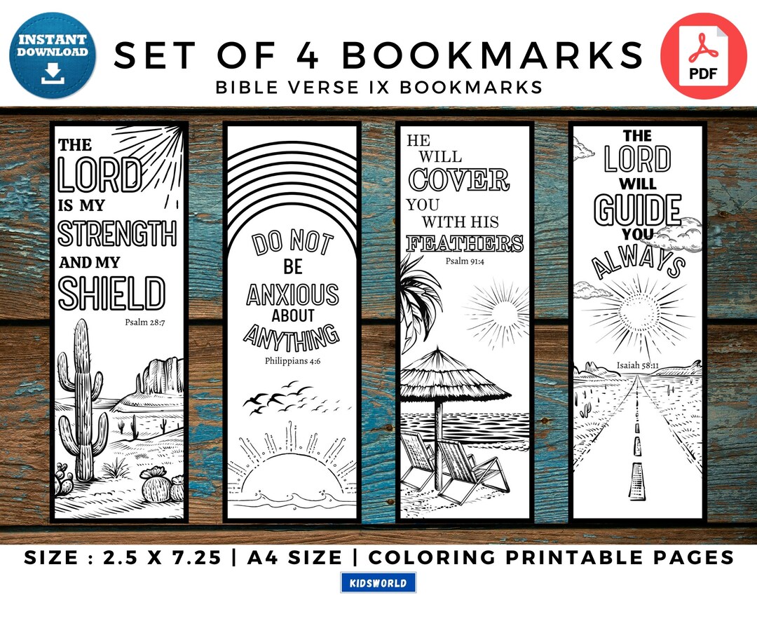 Bible Verse IX Color Your Faith: Printable Bible Verse Bookmarks ...