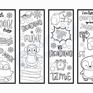 Bundle 12 Pages of Printable Coloring Bookmarks for Kids. Instant ...