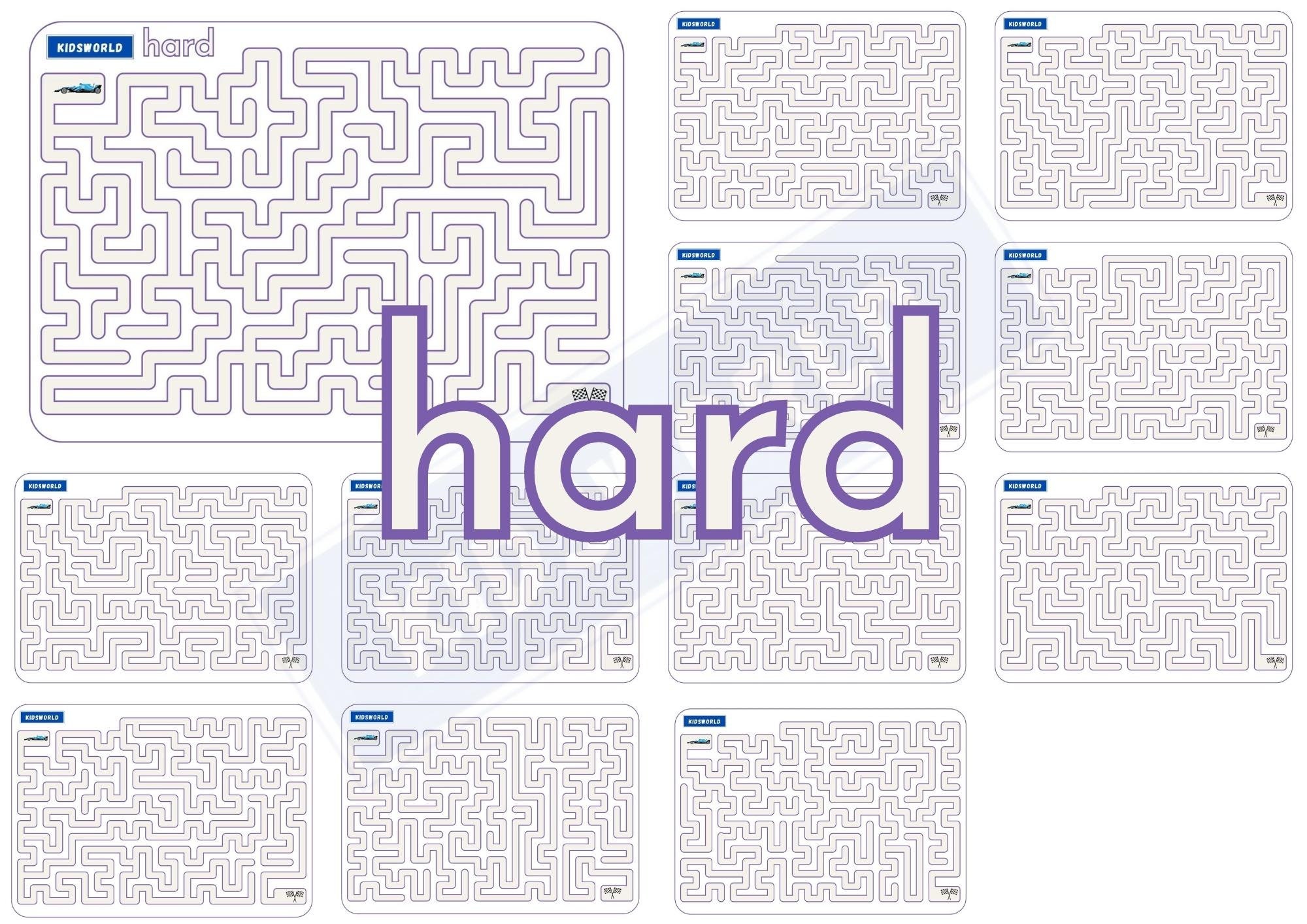 Printable MAZE Challenge Pages for Kids| 52 Pages| Stage 1-3 | Children ...