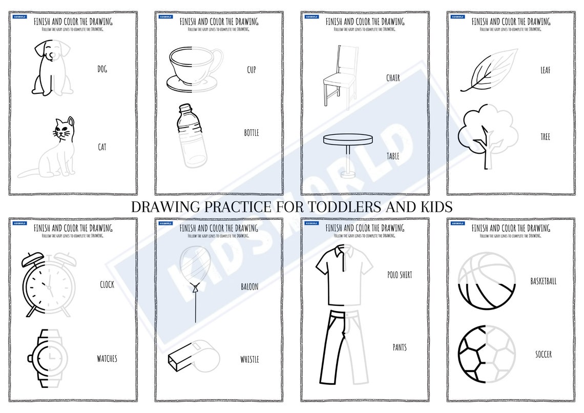 Finish the Drawing Printable Activities for Kids | Kids Busy Coloring ...