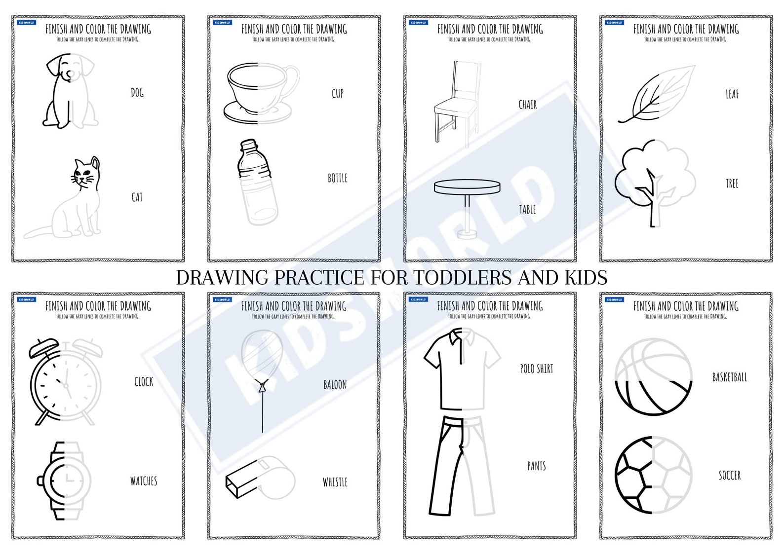 Finish the Drawing Printable Activities for Kids | Kids Busy Coloring ...