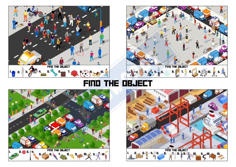 Find the Objects Activities Printable Pages | Activities Pages for All ...